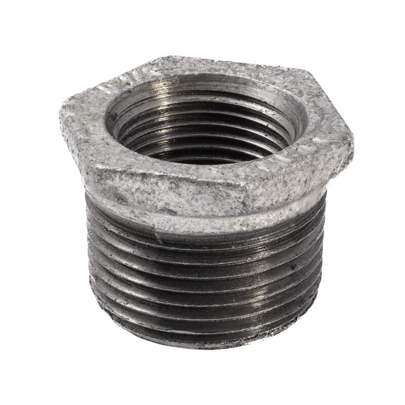 Galvanized Hex Bushing, 1" x 3/4", 300 PSI, Schedule 40, 21862 ...