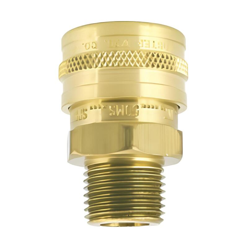 Brass Foster Q.C. Socket Coupler, 1/4" Male, 5200 PSI, 8.756-030.0 ...